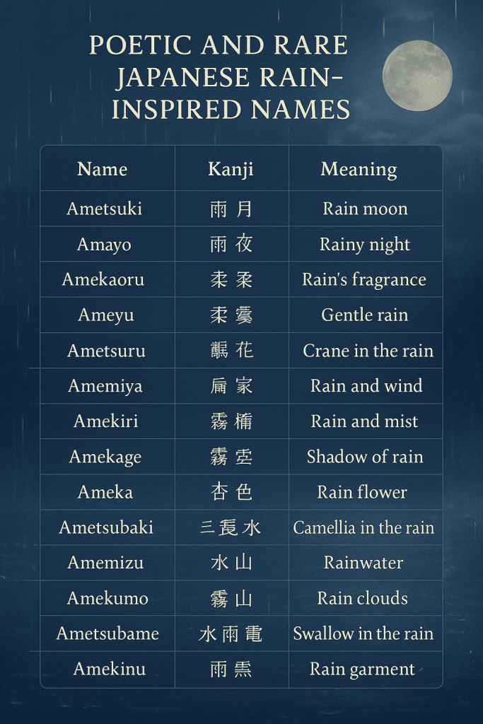 60+ Beautiful Japanese Names That Mean “Rain” (With Meanings) - Dynamic ...