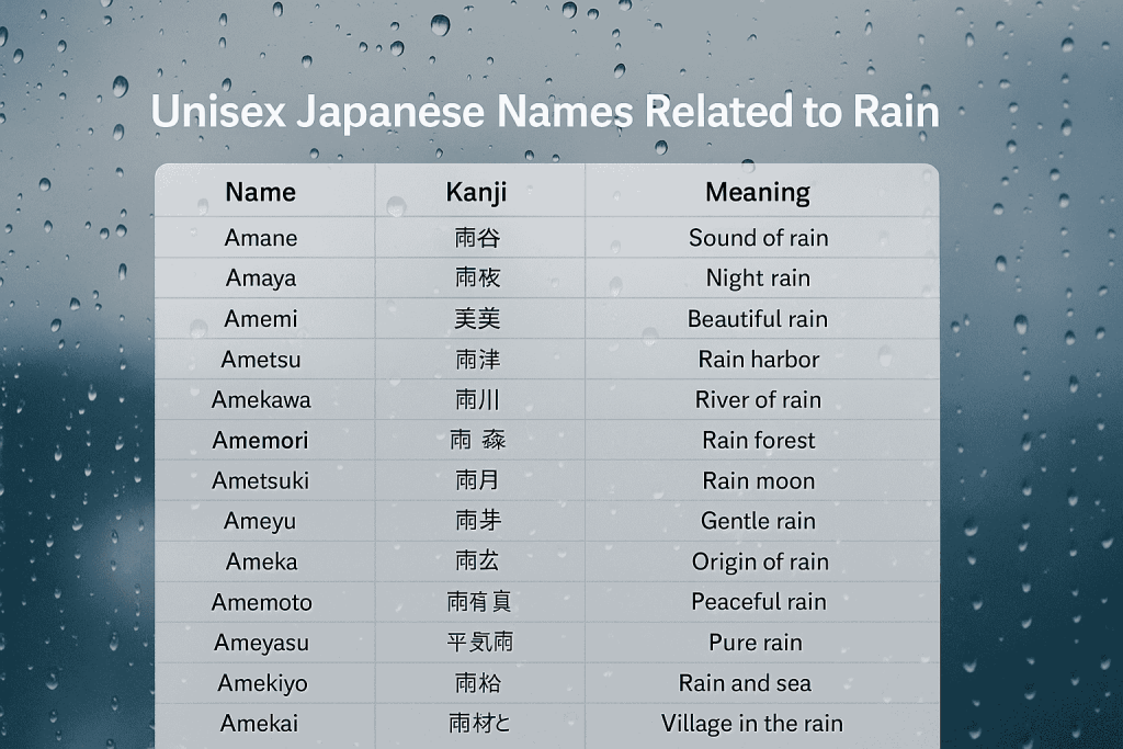 60+ Beautiful Japanese Names That Mean “Rain” (With Meanings) - Dynamic ...